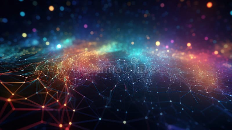 Big Data Abstract Background. Technology Network Concept. Futuristic ...