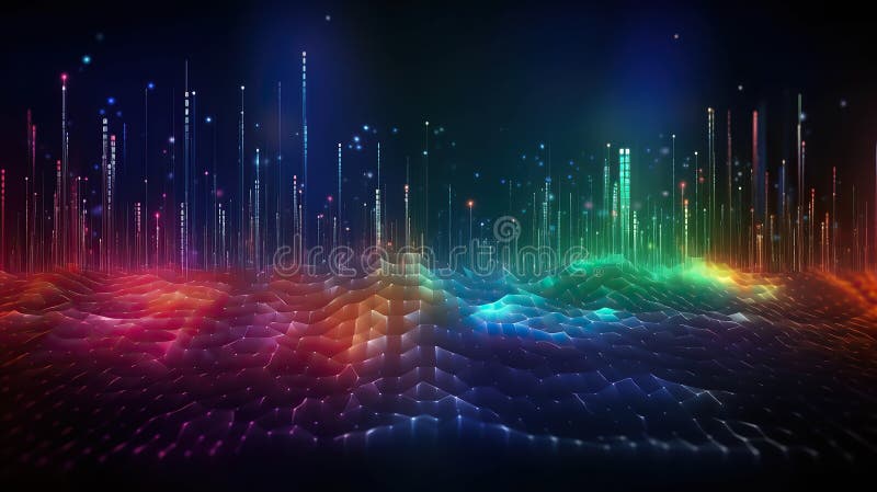 Big Data Abstract Background. Technology Network Concept. Futuristic ...
