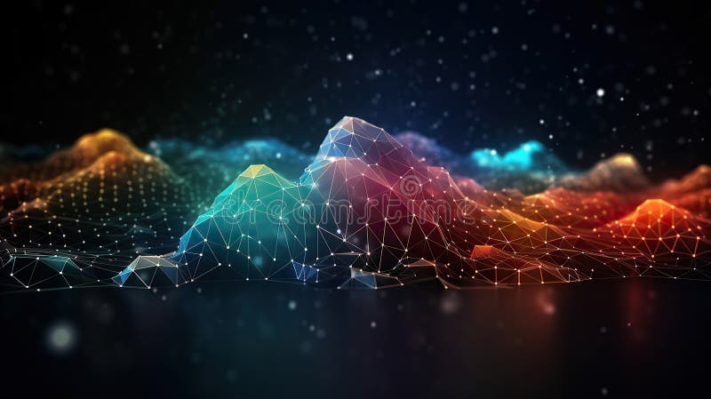 Big Data Abstract Background. Technology Network Concept. Futuristic ...