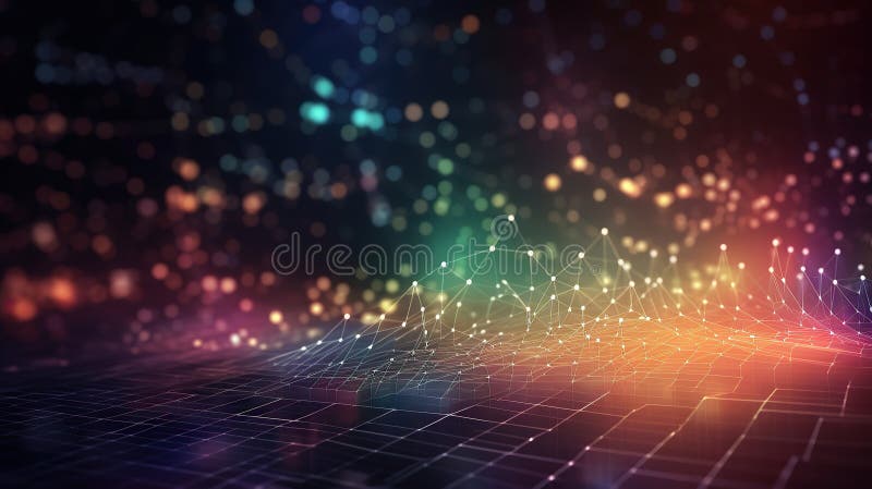 Big Data Abstract Background. Technology Network Concept. Futuristic ...