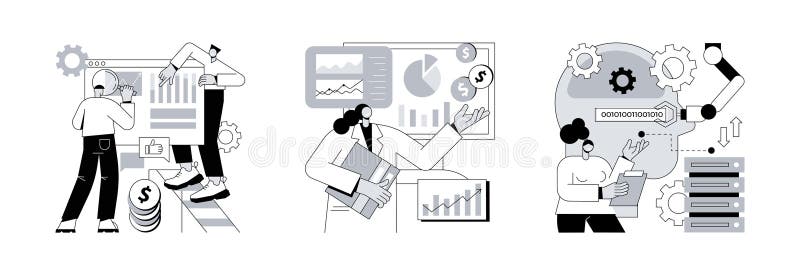 Big Data Abstract Concept Vector Illustrations. Stock Illustration ...