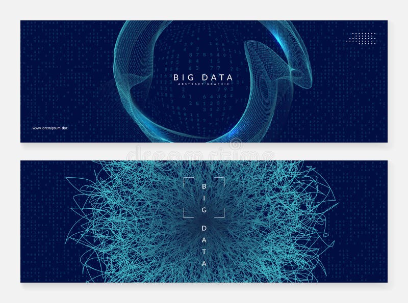 Big Data Abstract. Digital Technology Background Stock Vector ...