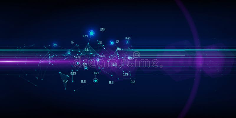 Big Data. Abstract Polygonal Background Grid with Blurred Lines and ...