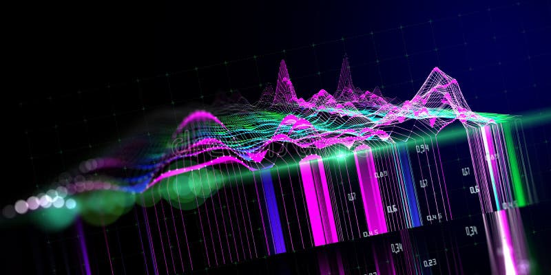 Big Data Abstract Technology Grid Background With Connecting Dots And