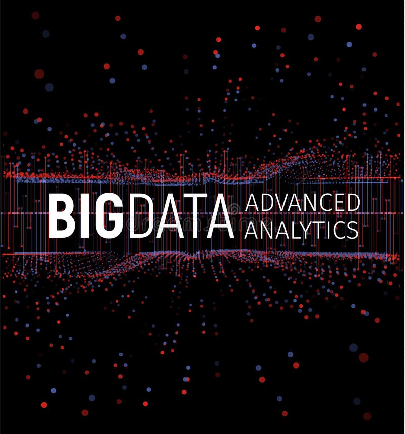 Big Data Abstract Vector Visualization Lines And Dots Array Big Data Connection Complex Stock 2033