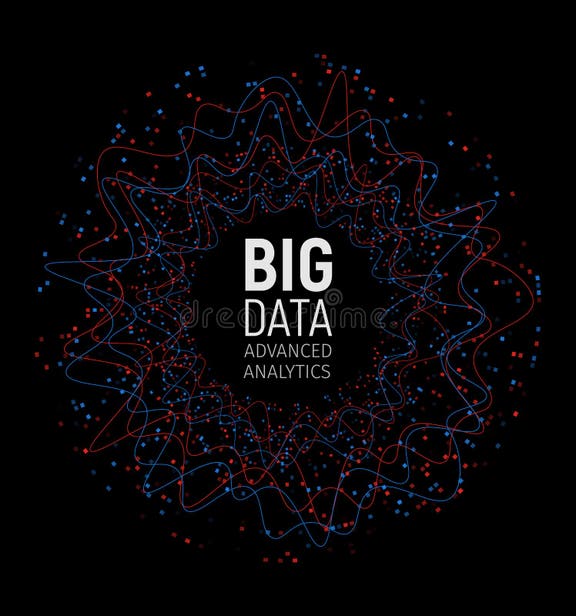 Big Data Abstract Vector Visualization Lines And Dots Array Big Data Connection Complex Stock