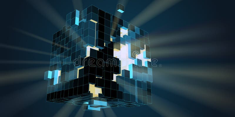 Abstract Visualization Spherical Algorithm Analysis Data With Blurred Lines And Lens Effects Ai