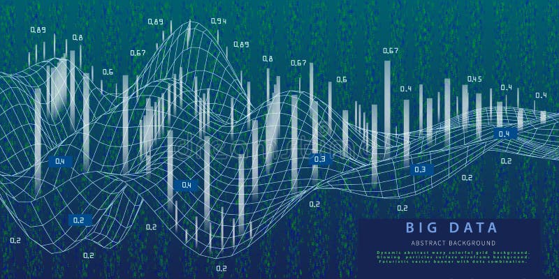 Abstract Visualization Spherical Algorithm Analysis Data With Blurred Lines And Lens Effects Ai