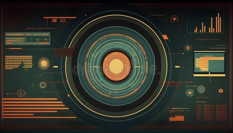 Big Data Abstract Visualization Background Stock Illustration ...