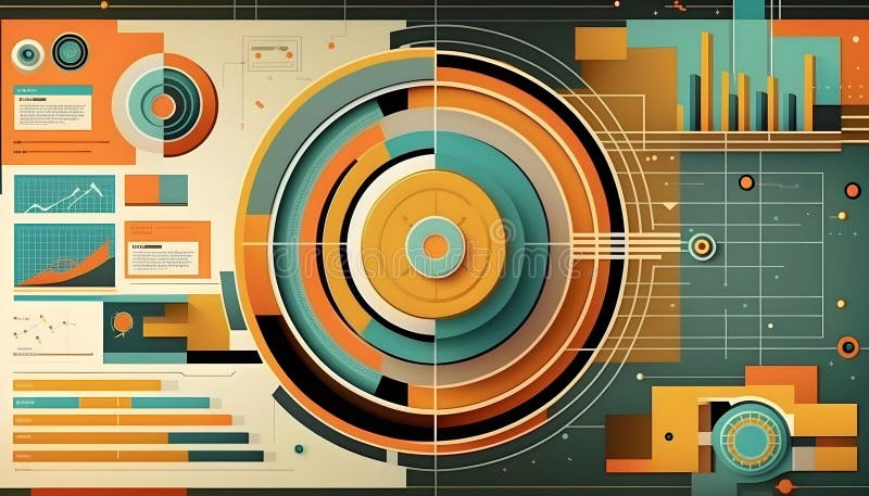 Big Data Abstract Visualization Background Stock Illustration ...