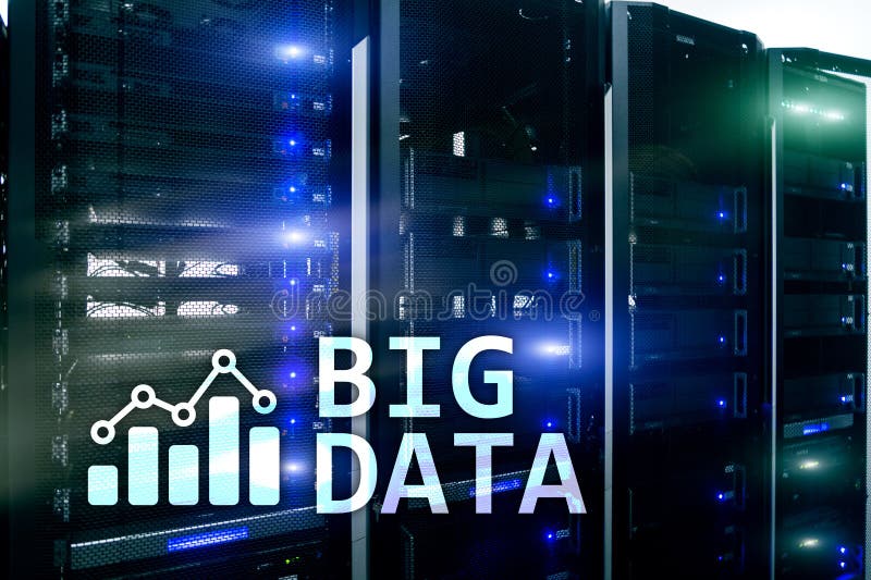 Big Data Analysing Server. Internet and Technology Stock Illustration ...