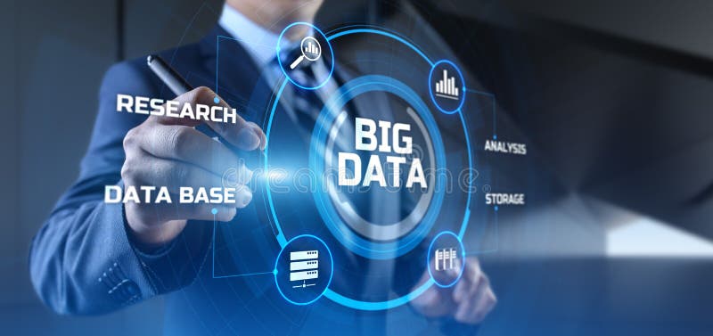 Big Data Analysis Analytics Internet Technology Concept. Businessman ...