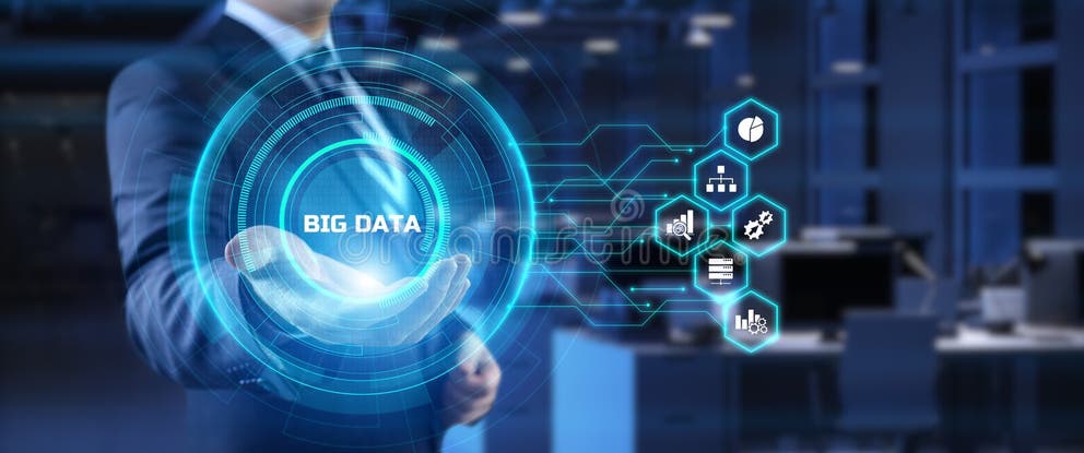 Big Data Analysis Analytics Internet Technology Concept. Businessman ...