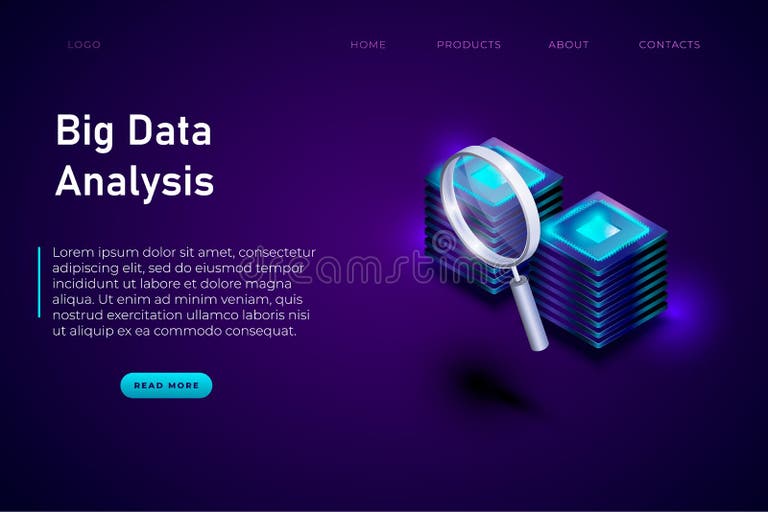 Big Data Analysis Center. Vector Server Room Rack, Data Center Concept ...