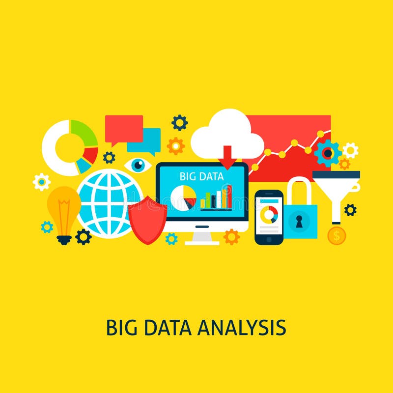 Big Data Analysis Flat Concept Stock Vector - Illustration of ... Big Data Analysis Flat Concept Stock Vector - Illustration of ...