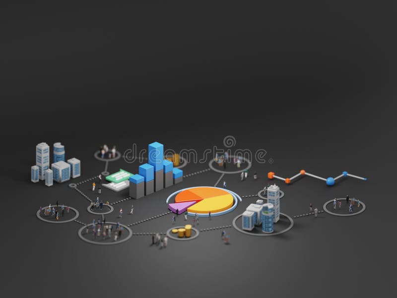 Big Data Analytics, Abstract Concept. Graphs and Charts Showing ...