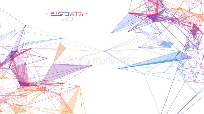 Big Data Analytics Blockchain Technology Background. Colorful Triangle ...
