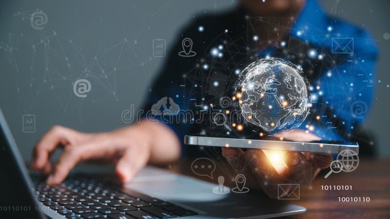 Big Data Analytics and Business Intelligence Concept. Business Person ...