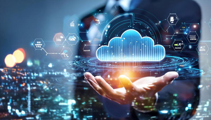 Big Data and Data Analytics, Featuring Symbols Like Data Streams, Cloud ...