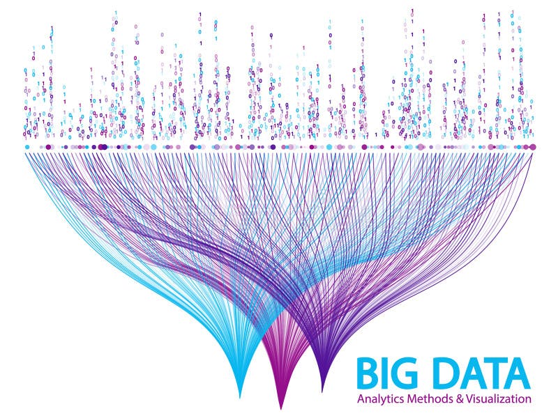 Big Data Visualization. Wave Flow Background. Graphic Abstract ...