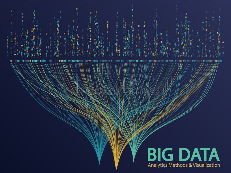Big Data Visualization Concept Vector. Stock Vector - Illustration of ...