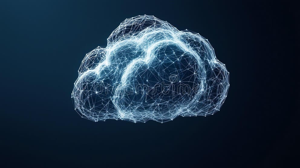 Big Data Analytics Data Mining Scalability Abstract Digital Cloud With Connected Nodes And