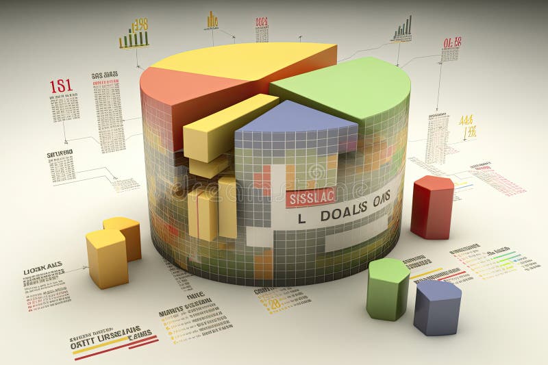 Big Data Analytics Report. Infographic with Graph and Chart on Abstract ...
