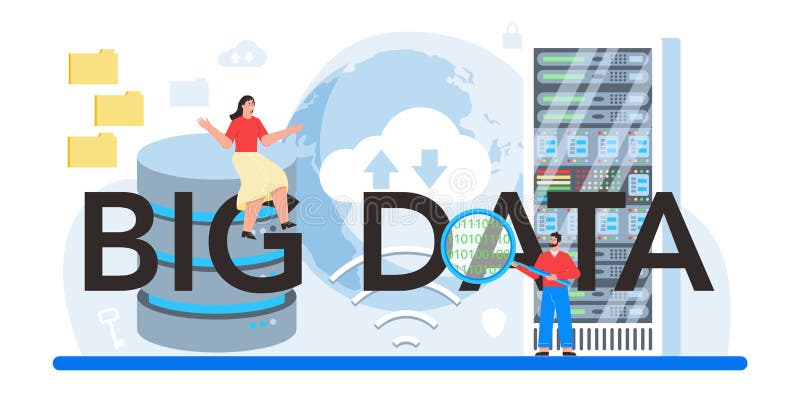 Big Data Analytics Typographic Header. Chart and Graph, Diagram ...