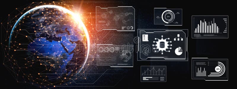 Big Data Processing Dashboard Stock Illustrations – 877 Big Data ...