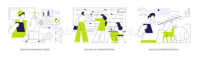Big Data Applications Abstract Concept Vector Illustrations. Stock ...