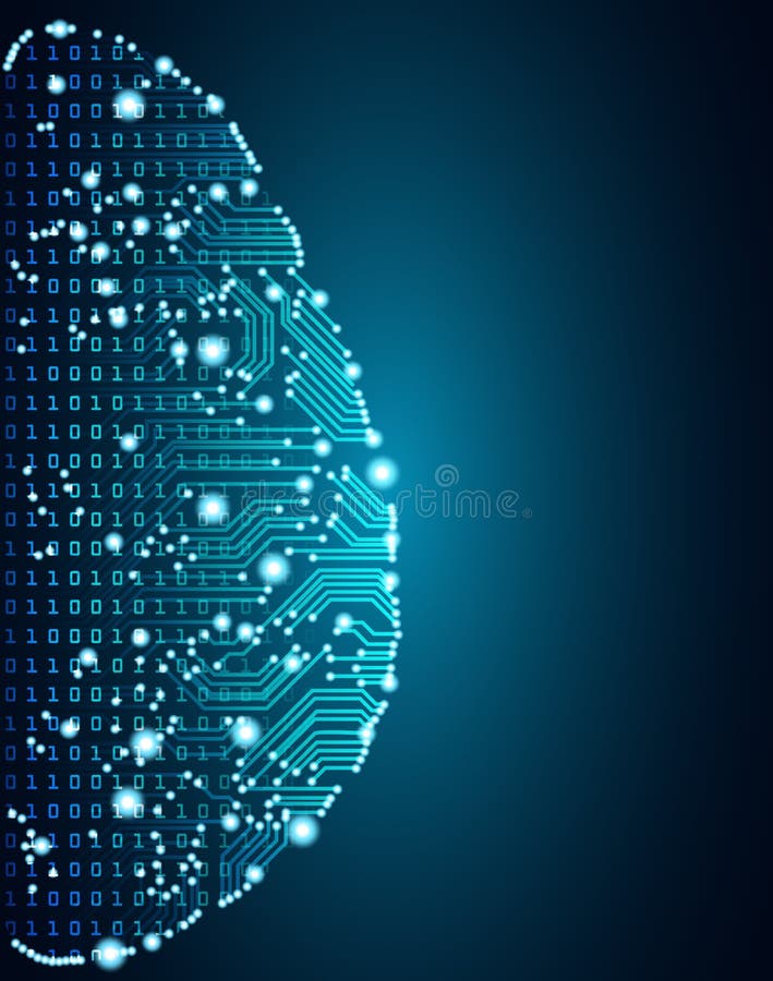 Big Data and Artificial Intelligence Brain Concept. Stock Vector ...