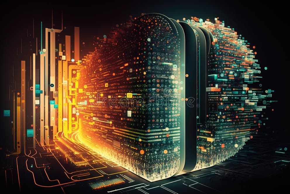 Big Data, Artificial Intelligence and Quantum Computing Concept. Generative AI Stock Image ...