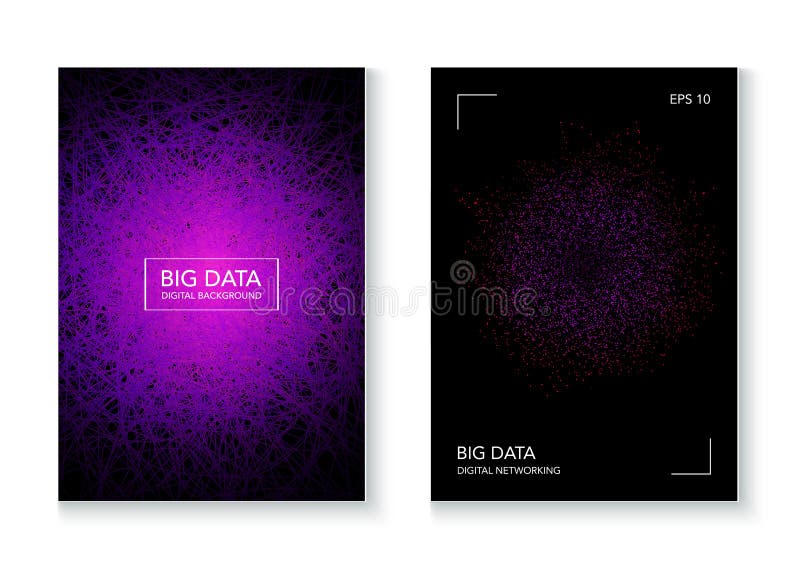 Big Data Artificial Intelligence Vector Background. Cyber Space Online ...