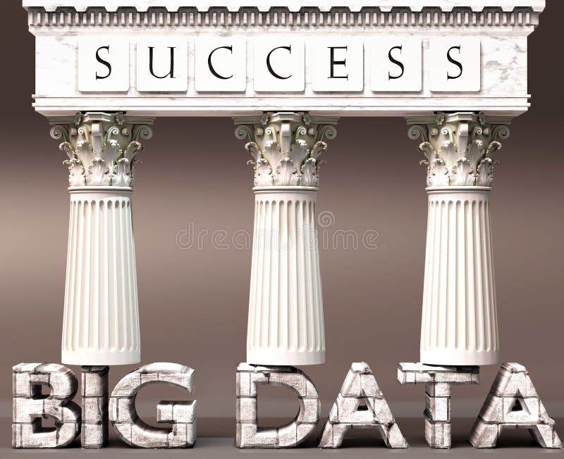 Big Data As a Foundation of Success - Symbolized by Pillars of Success ...