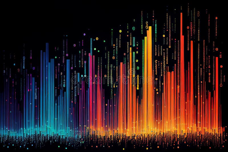 Big Data Background, Abstract Digital Technology Flow, Generative AI ...