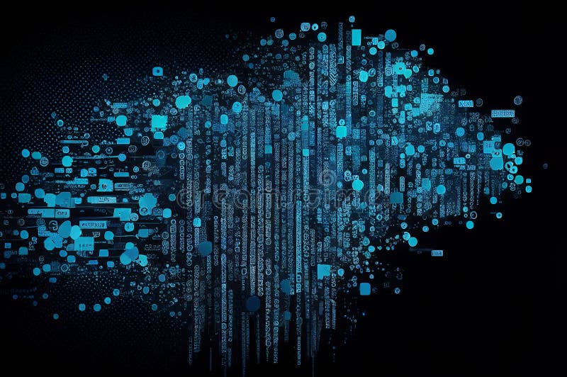 Big Data Background, Abstract Digital Technology Flow, Generative AI ...