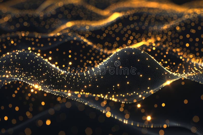 Big Data Background Abstract Digital Technology Flow Pattern Big Data 3d Particles Copy Space