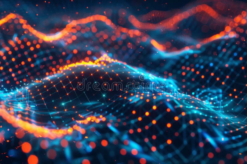 Big Data Background, Abstract Digital Technology Flow Pattern, Big Data ...