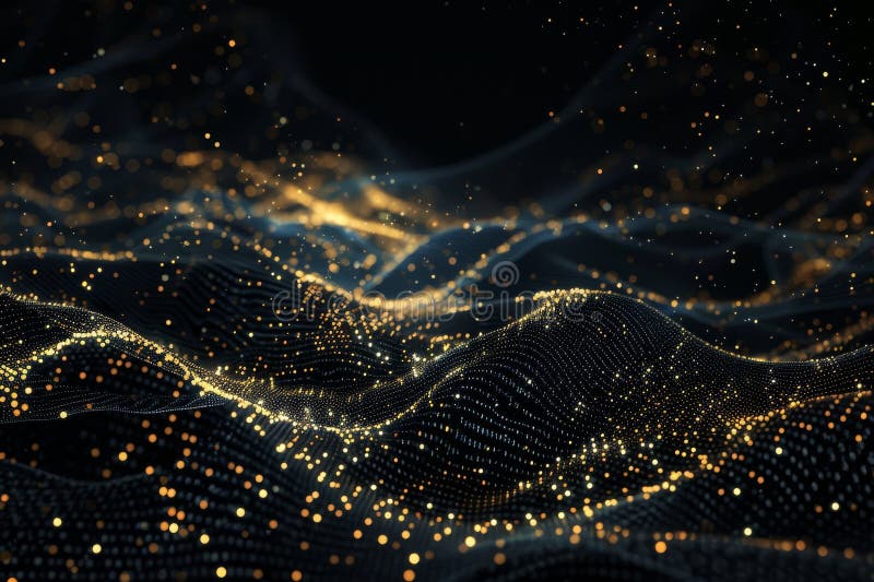 Big Data Background, Abstract Digital Technology Flow Pattern, Big Data ...