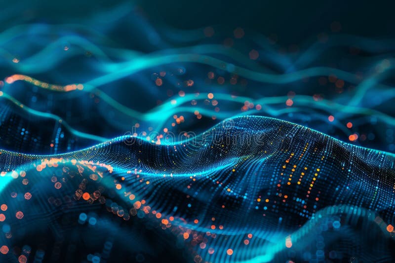 Big Data Background, Abstract Digital Technology Flow Pattern, Big Data ...