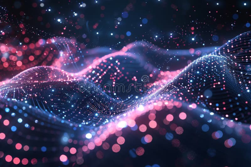 Big Data Background, Abstract Digital Technology Flow Pattern, Big Data ...