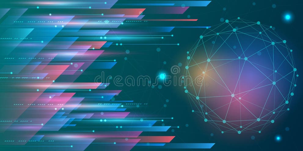 Big Data Background. Artificial Intelligence. Global Network Concept. Abstract Geometric ...