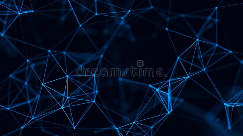 Big Data Background . Light Blue Network .Network Connection Dots and ...