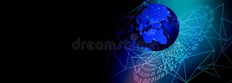 Big Data Binary Code Circuit Global Background Flowing Number One And Zero Text In Binary Code