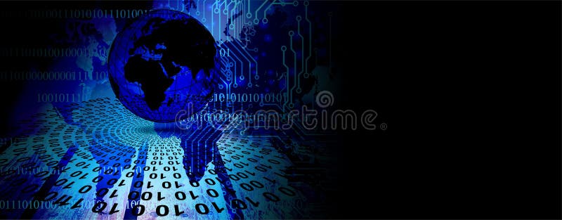 Big Data Binary Code Circuit Global Background Flowing Number One And Zero Text In Binary Code