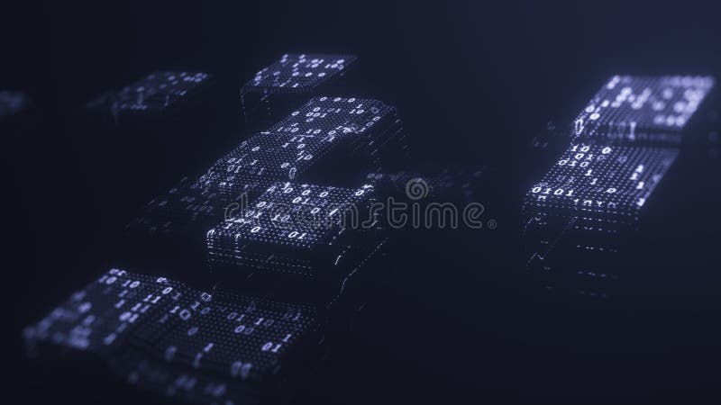 Big Binary Data Connection Concept Stock Illustration - Illustration of ...