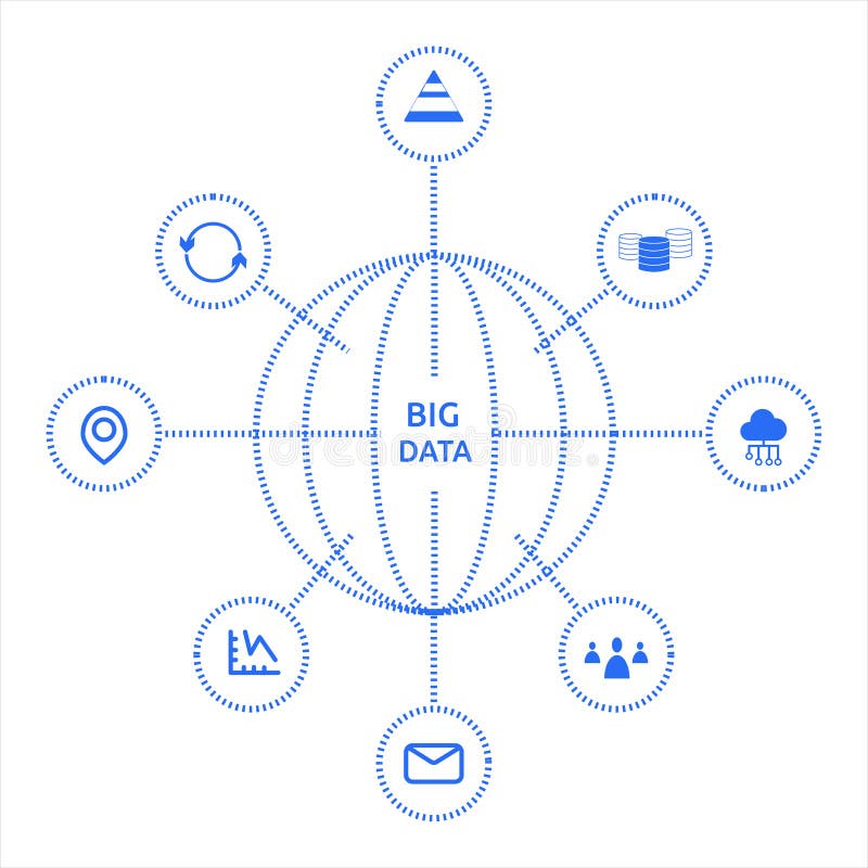 Big Data Black Infographics Stock Vector - Illustration of element ...