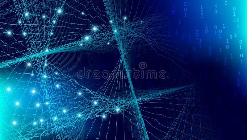 Big Data Blue. Gradient Technology Background Stock Vector ...