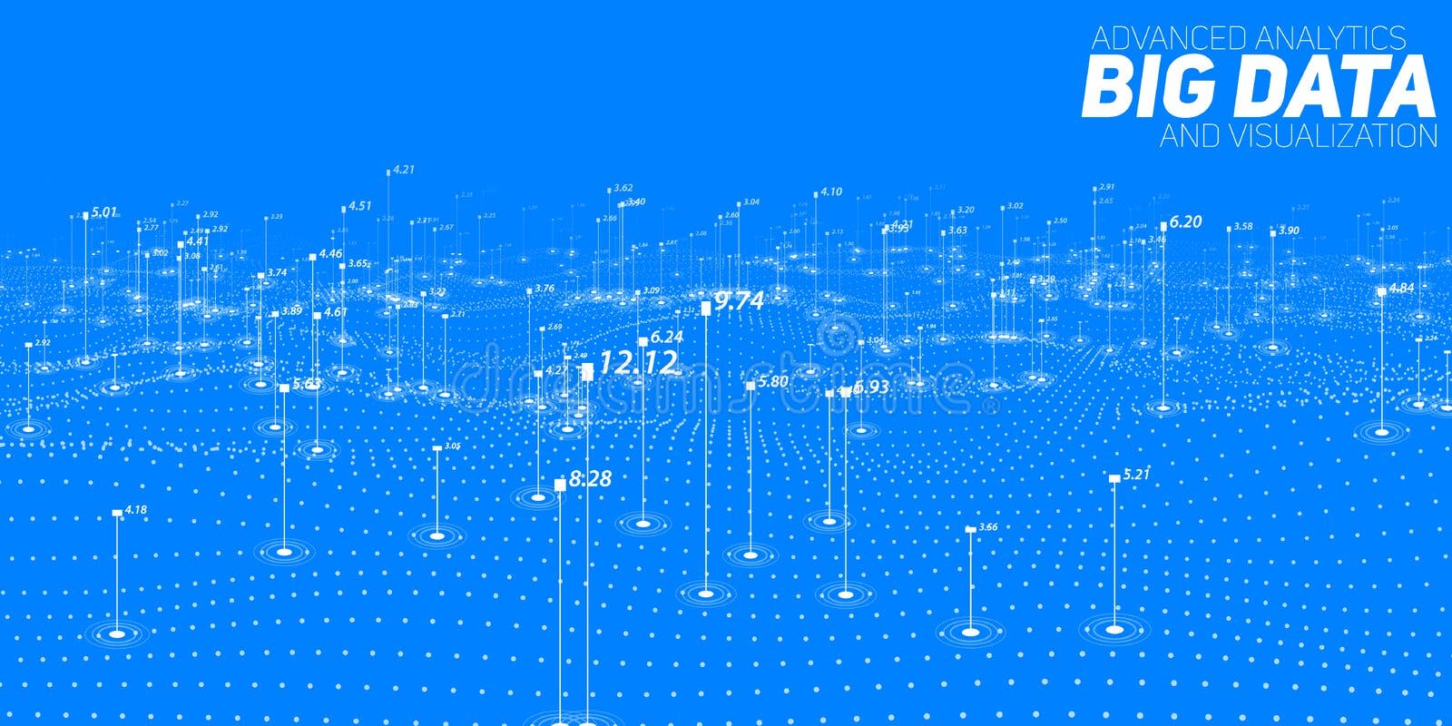 Big Data. Blue Characters in Cloud Shape Stock Illustration ...