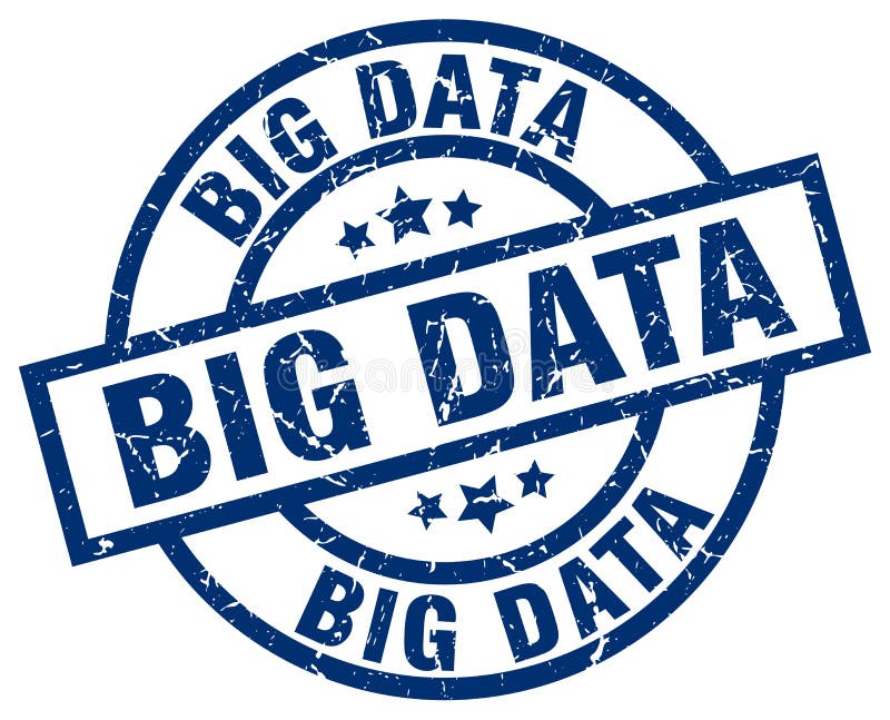 Big data blue round stamp stock vector. Illustration of banner - 94467152